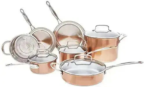 Cuisinart 11-PC Stainless Steel Cookware Set - Copper