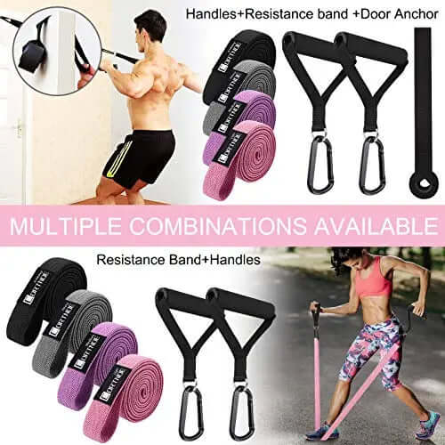 Long Pull Up Resistance Bands Set of 10 with Handles