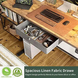 FEZIBO Electric Standing Desk, Adjustable Desk 63"- Black/Rustic Brown ...