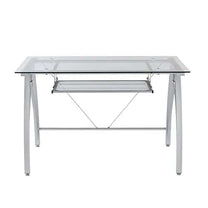 Realspace Vista Glass Computer Desk, 48"W - Silver – Môdern Space Gallery