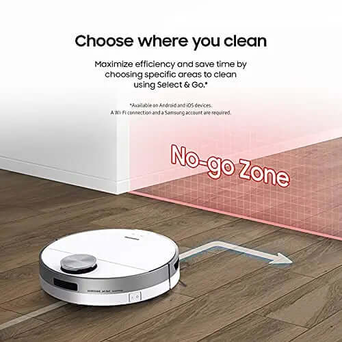 SAMSUNG Jet Bot+ Robot Vacuum with Clean Station - White