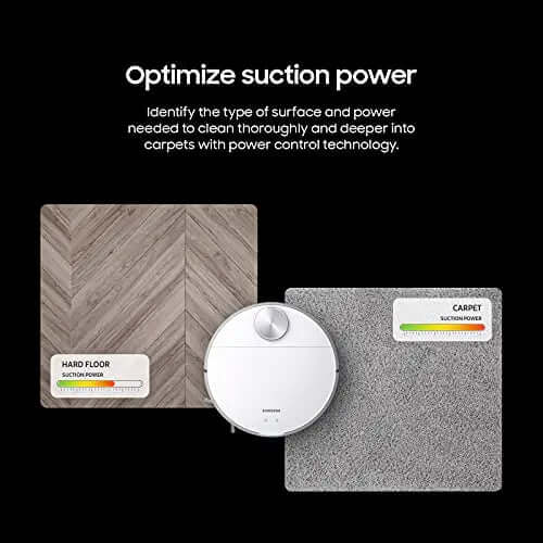 SAMSUNG Jet Bot+ Robot Vacuum with Clean Station - White
